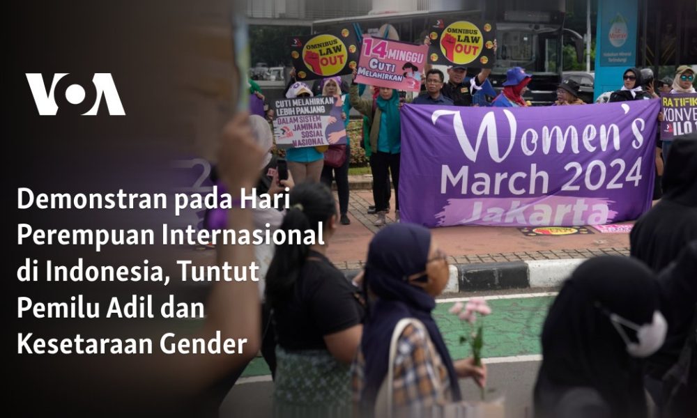 Demonstran pada Hari Perempuan Internasional di Indonesia, Tuntut ...